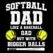 Softball Dad Like A Baseball Dad but With Bigger Balls Png, Sports Dad ...