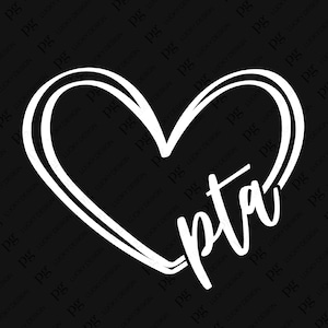 PTA Heart Svg Png, PTA Svg, Heart Svg, Cool PTA Appreciation Gift Idea ...