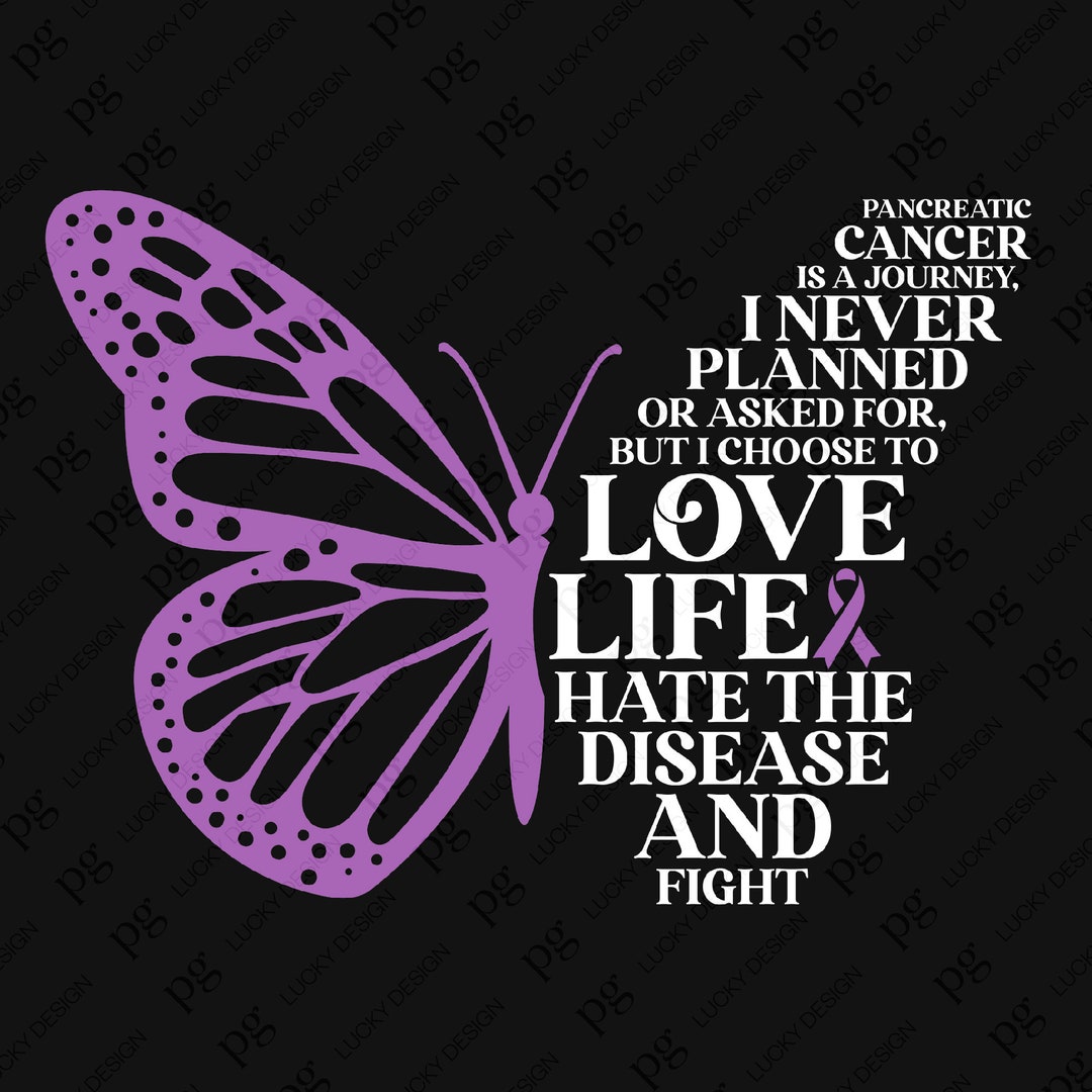 Pancreatic Cancer is A Journey Svg Png, Butterfly Svg, Cancer Awareness ...