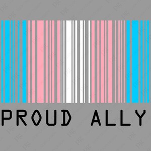 Proud Ally Transgender Barcode Svg, Trans Pride Gift, Proud Lgbt Ally ...