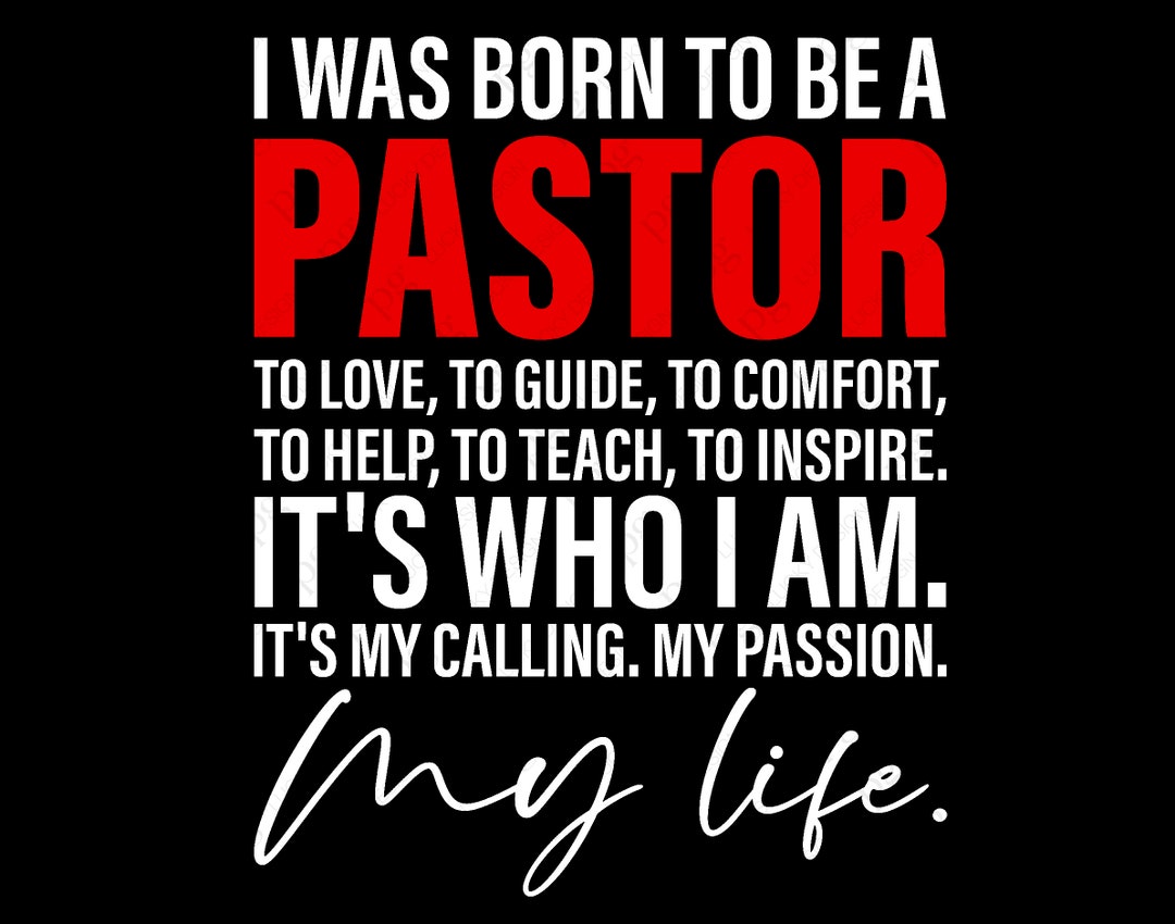 I Was Born to Be A Pastor Svg Png, Pastor Svg, Pastor Appreciation Gift ...