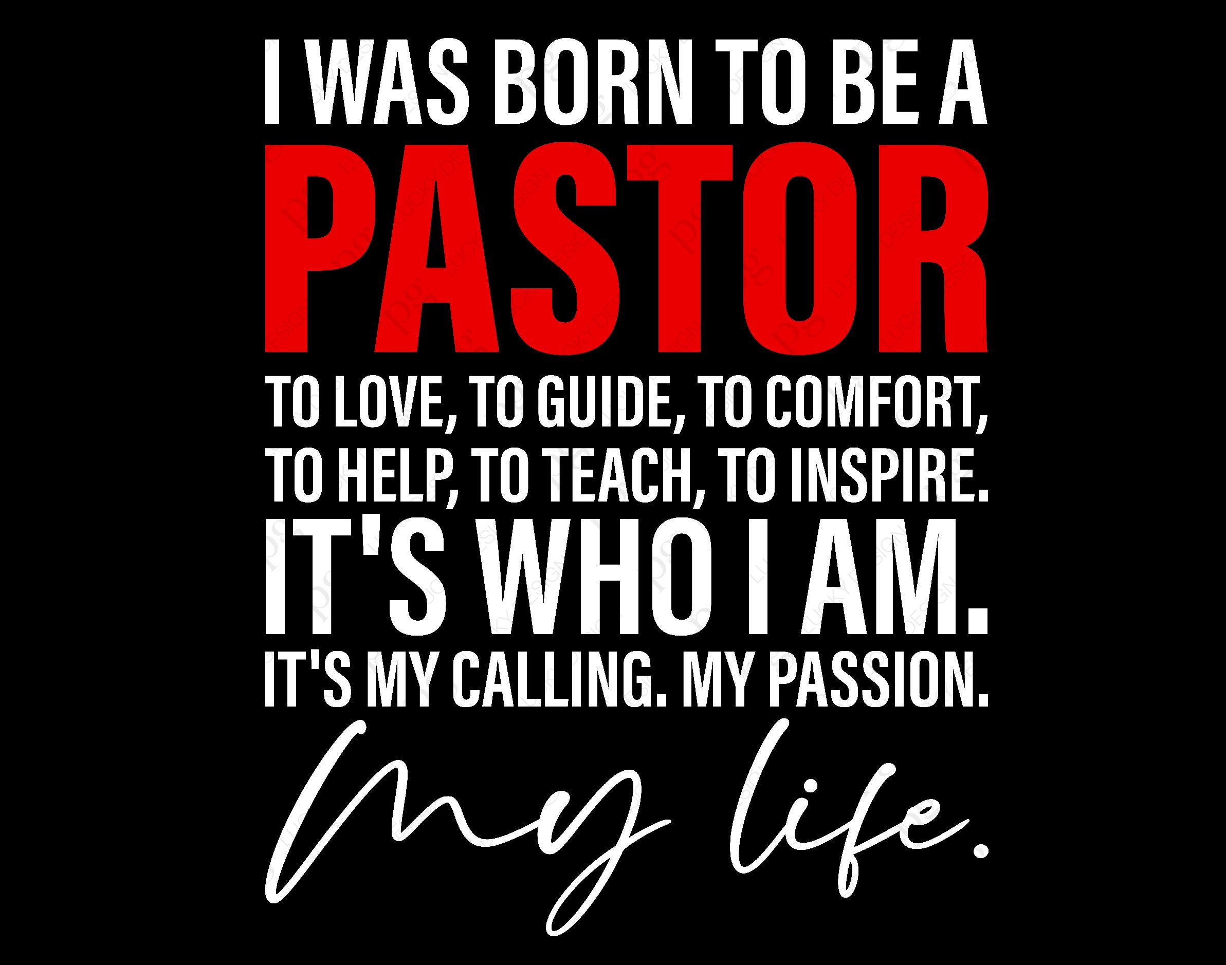 I Was Born to Be A Pastor Svg Png, Pastor Svg, Pastor Appreciation Gift ...
