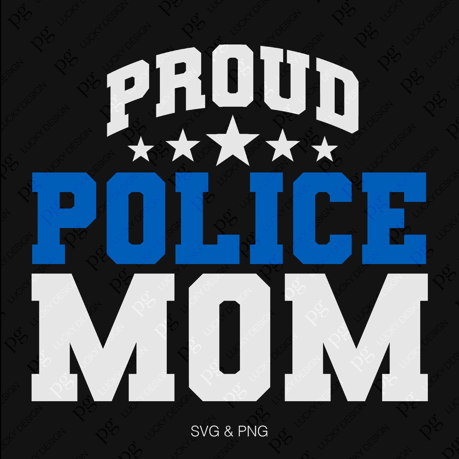 2 Design Bundle Proud Police Mom Svg Png, Distressed Policeman's Mom ...