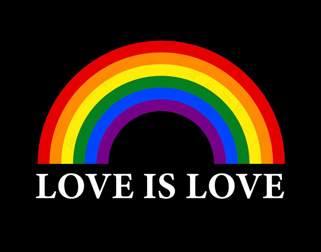 Liebe ist Liebe Lgbtq Regenbogen Pride Gay Lesbian SVG, Regenbogen ...