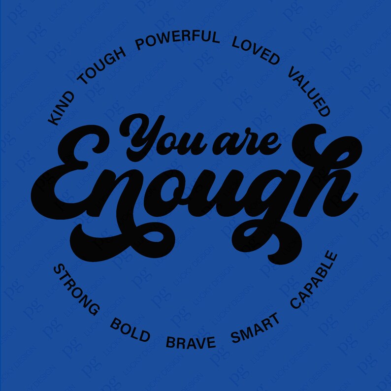 4 Colour Bundle You Are Enough Svg Png, Christian Bible Verse ...