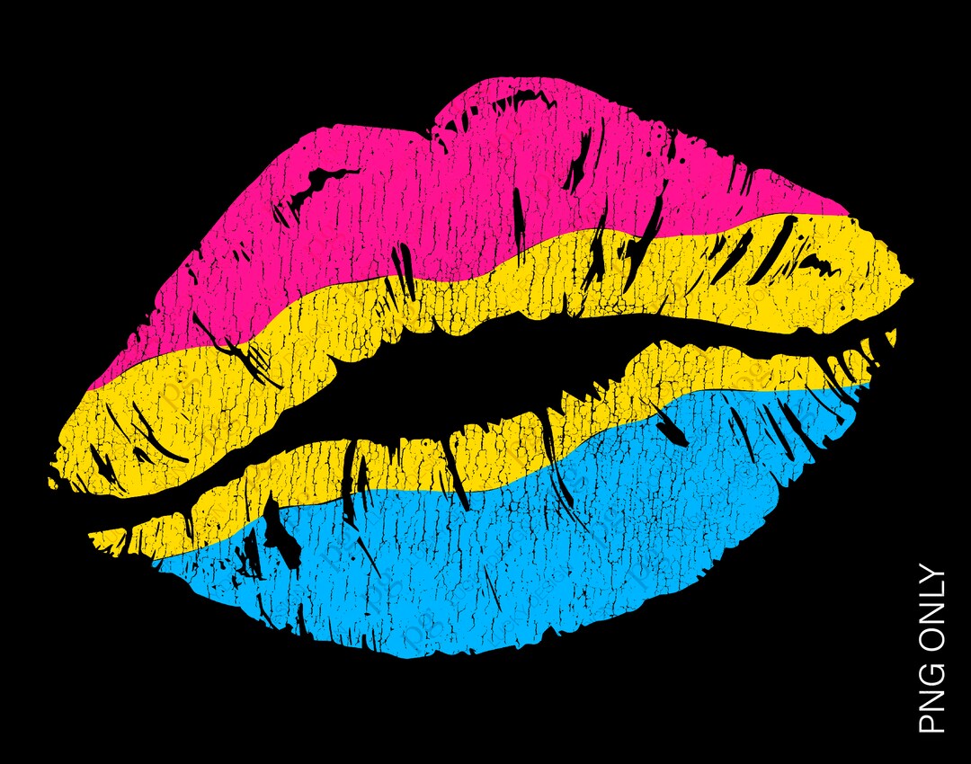 Pansexual Pride Lips Png, Lip Png, Kiss Png, Lgbt Lip Png, Pride Month ...