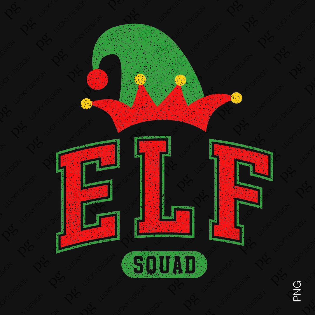 ELF Squad Svg Png, Distressed Elf Squad Png, Merry Christmas Family ...