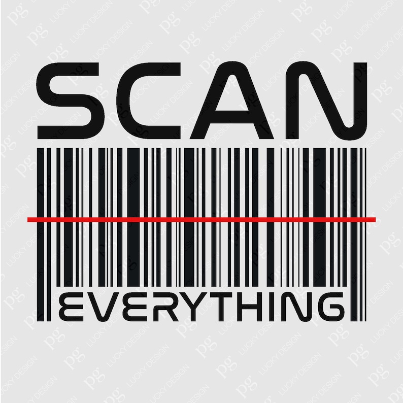 Scan Everything Svg Png, Funny Cashier Team Svg, Barcode Black Friday ...