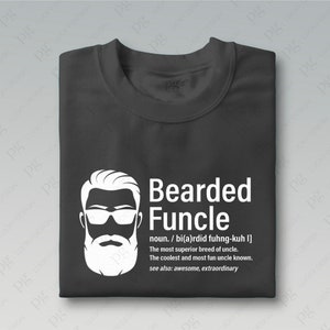 Bearded Funcle Svg, Bearded Funcle Definition Svg, Funny Gift Idea for ...