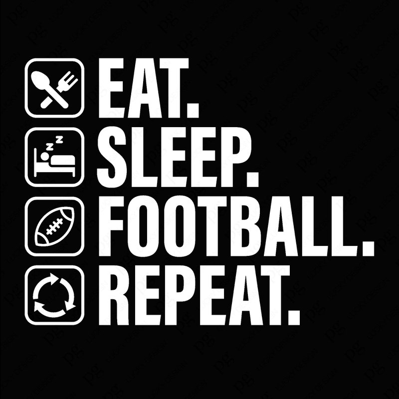 Football Sleep Repeat Svg - Etsy