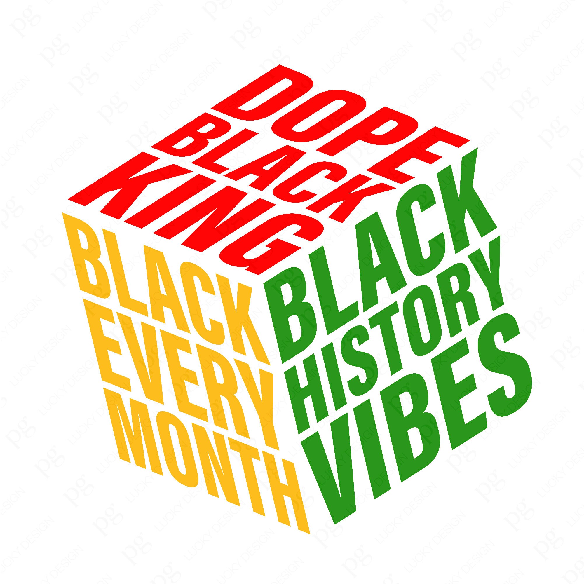 3 Colour Bundle Dope Black King Svg Png, Black Every Month Svg, Black ...
