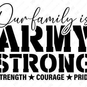Our Family is Army Svg Png, Strong, Strength, Courage, Pride, Military ...