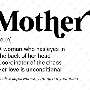 Mother Definition Svg, Mother Svg, Funny Saying Quote Perfect Gift Idea ...