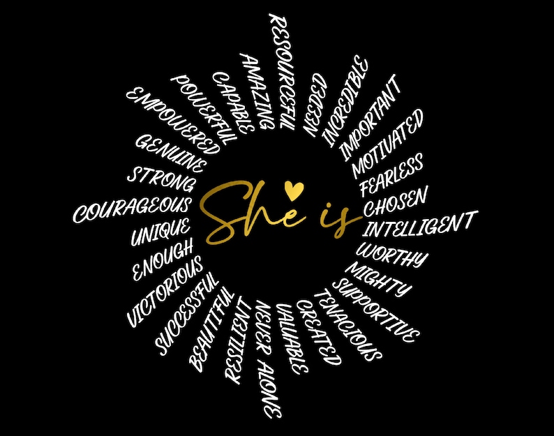 She is Svg Png Affirmation Sun Svg Positive Inspirational - Etsy