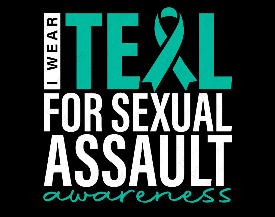 I Wear Teal Svg Png, Sexual Assault Awareness Svg, Teal Ribbon Sexual ...