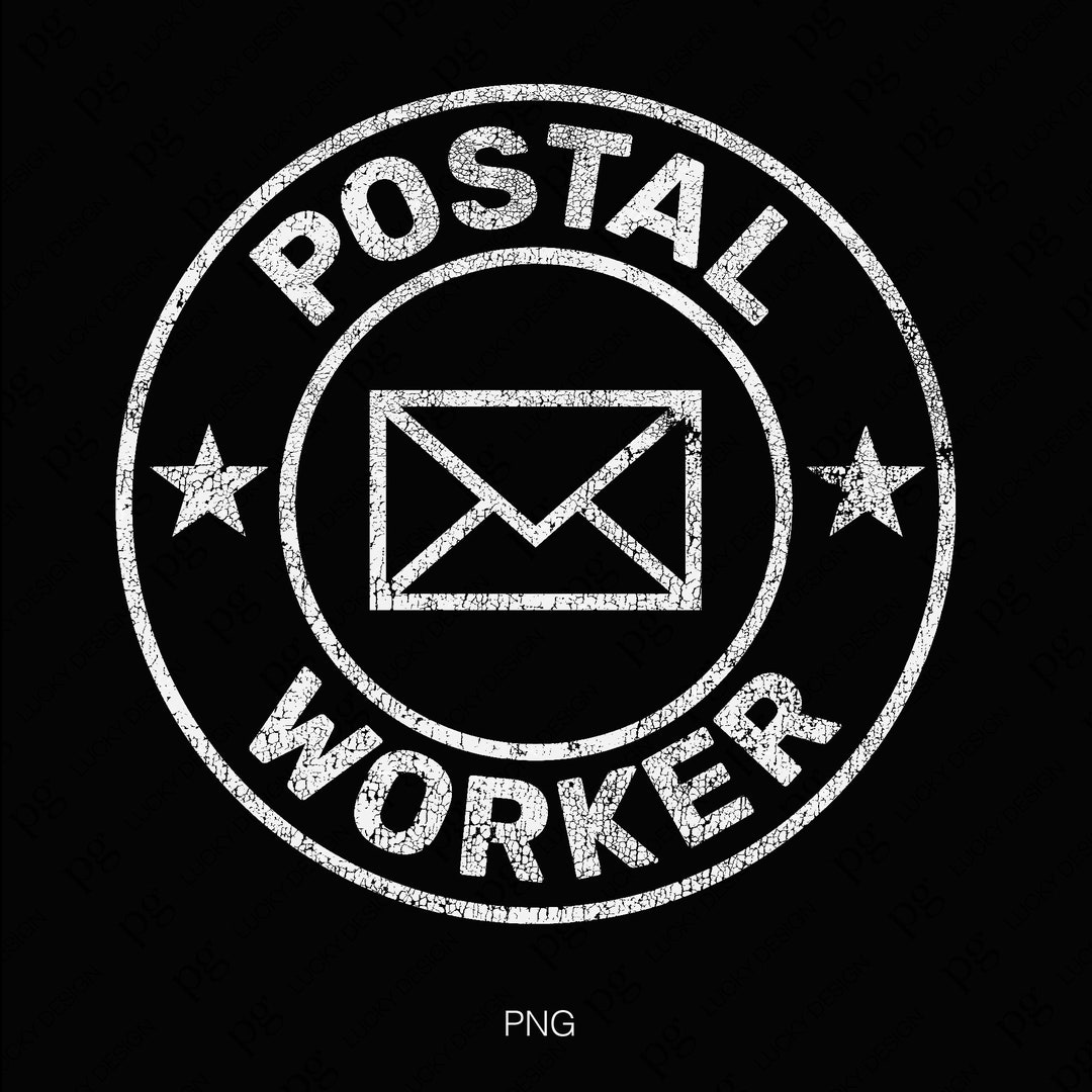 2 Design Postal Worker Svg Png, Distressed Postal Worker Png, Mail ...