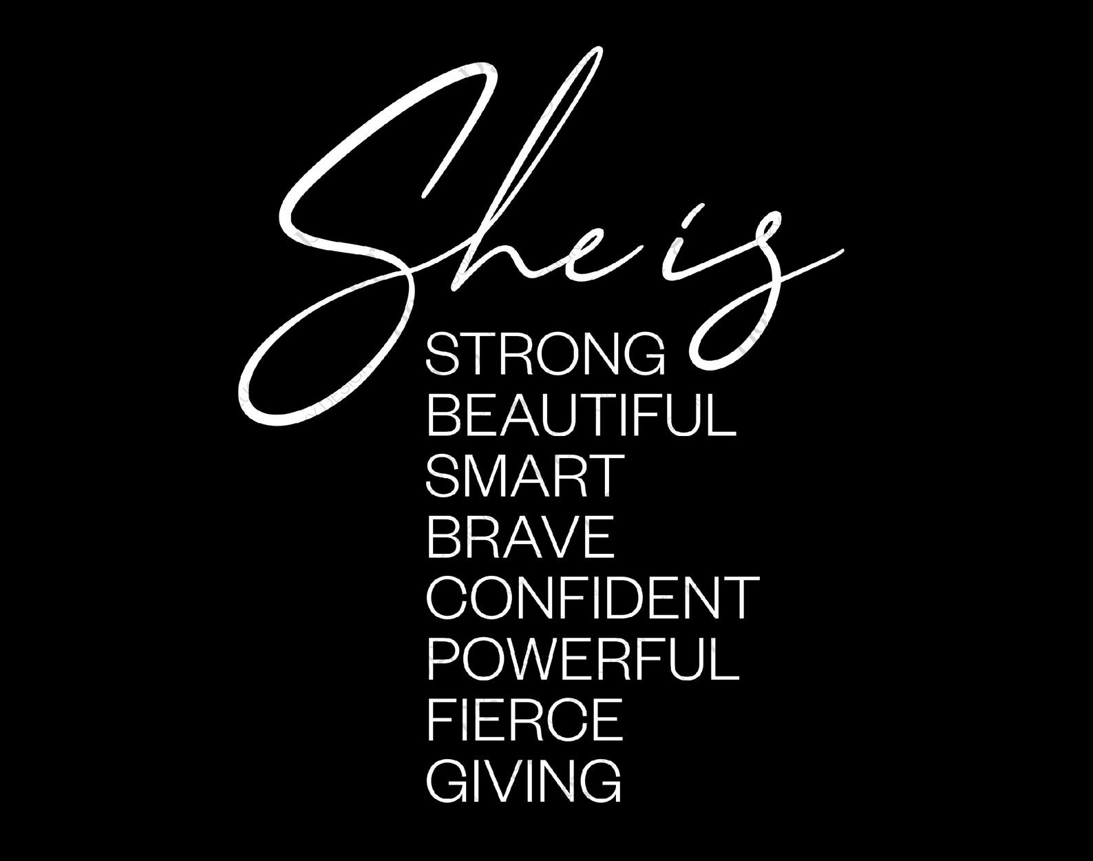 She is Strong Beautiful Smart Brave Confident Powerful Fierce - Etsy