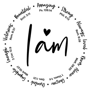 I Am Enough Victorious Beautiful Amazing Strong Always Loved Never ...