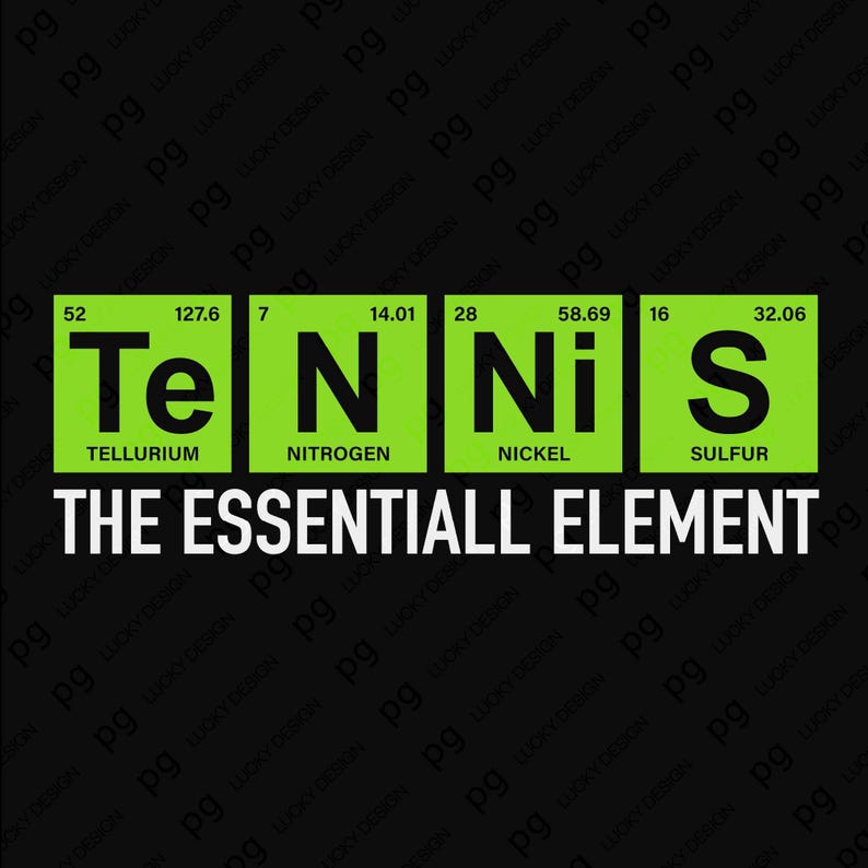 Tennis the Essentiall Element Svg Png, Tennis Svg, Chemical Element Svg ...
