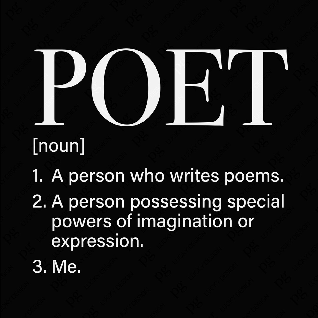 Poet Definition Svg Png, Poetry Svg, National Poetry Month Svg, Funny ...