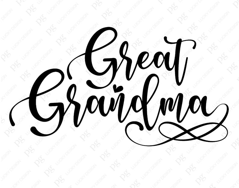 Great Grandma Script Svg Png, Grandma Svg, Grandparent Svg, Best ...