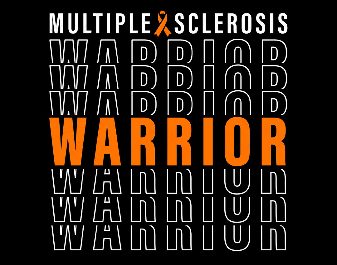 Ms Warrior Svg Png, Orange Ribbon Multiple Sclerosis Awareness Svg, Ms ...