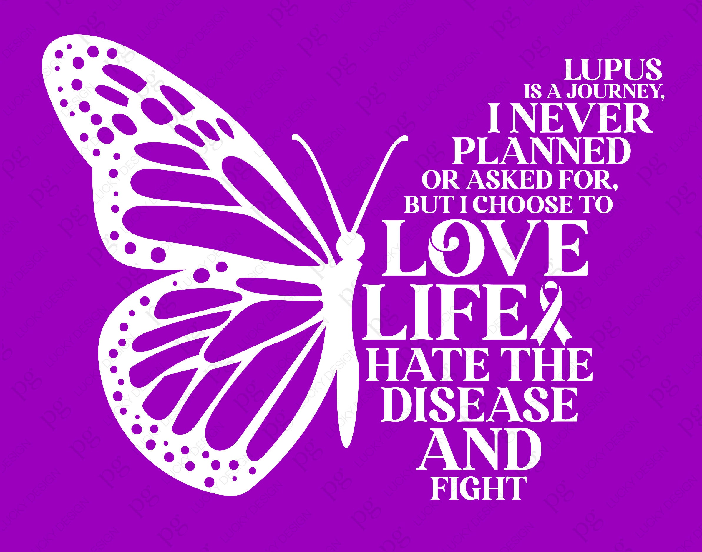 Lupus is A Journey Svg Png, Purple Butterfly Svg, SLE Awareness Svg ...