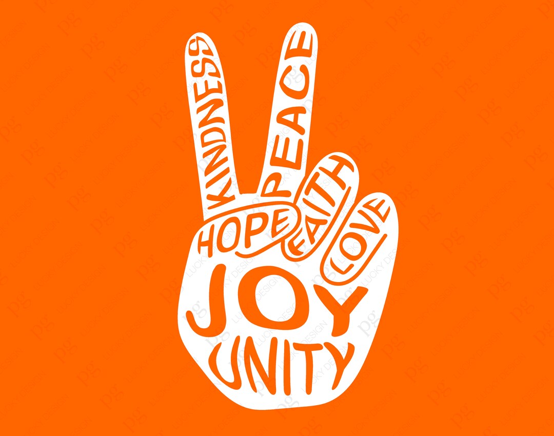 Unity Day Svg Png, Anti Bullying Peace Hand Sign Language, Choose ...