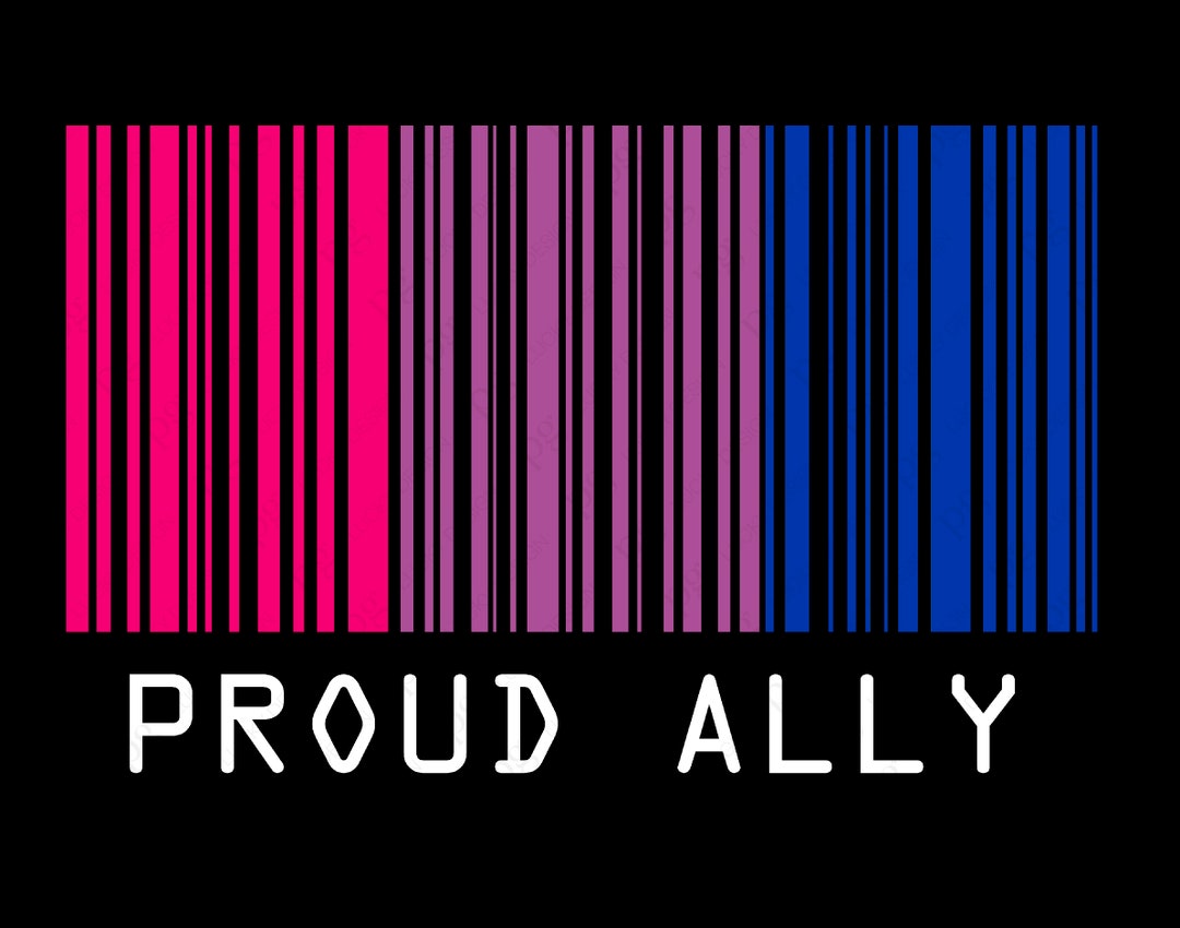 Proud Ally Bisexual Barcode Svg, Lgbt Pride Gift, Proud Lgbt Ally Svg ...