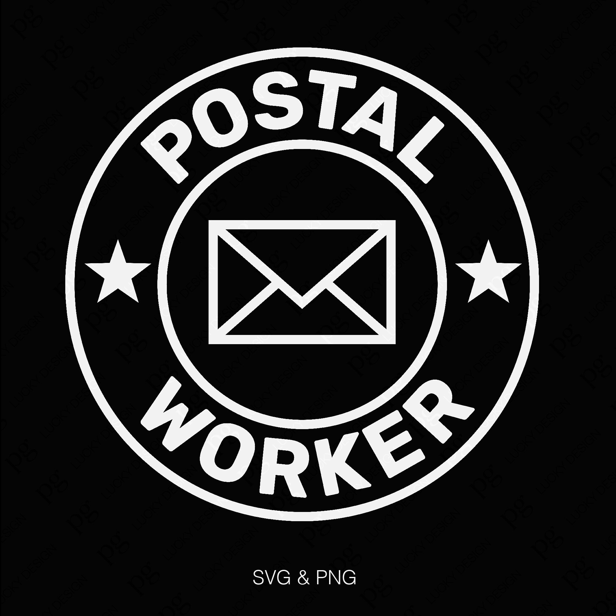 2 Design Postal Worker Svg Png, Distressed Postal Worker Png, Mail ...