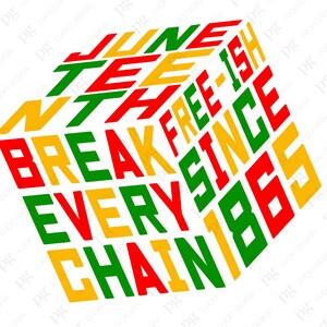 Break Every Chain Svg Png, Juneteenth Svg, Free-ish Since 1865 Svg ...