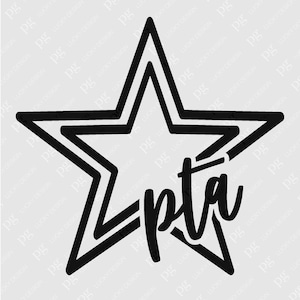 PTA Svg Png, PTA Star Svg, Star Svg, Cool PTA Appreciation Gift Idea ...