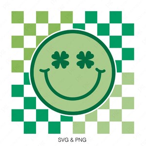 Lucky Clover Svg Png, Funny St Patricks Day Svg, Happy Clover Face Svg ...