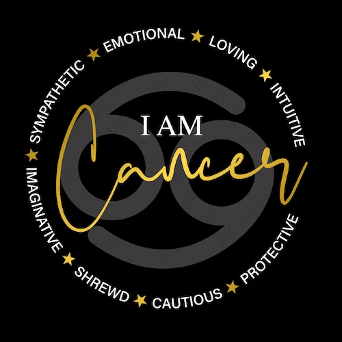 I Am Cancer Zodiac Birthday Svg Zodiac Sign With Positive - Etsy