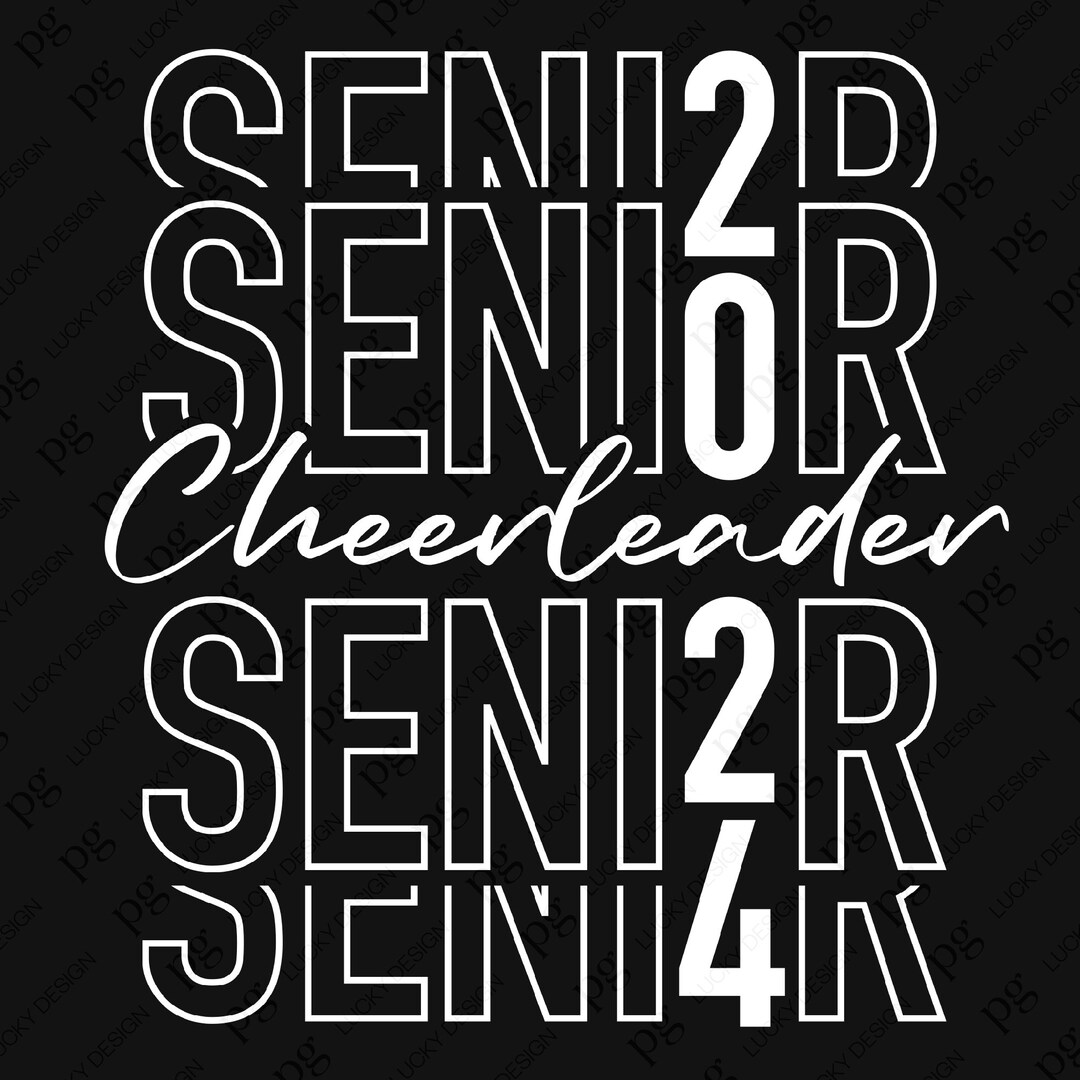 Senior 24 Svg Png, Cheerleader Senior 2024 Svg, Cheer Svg, Cheer Squad ...