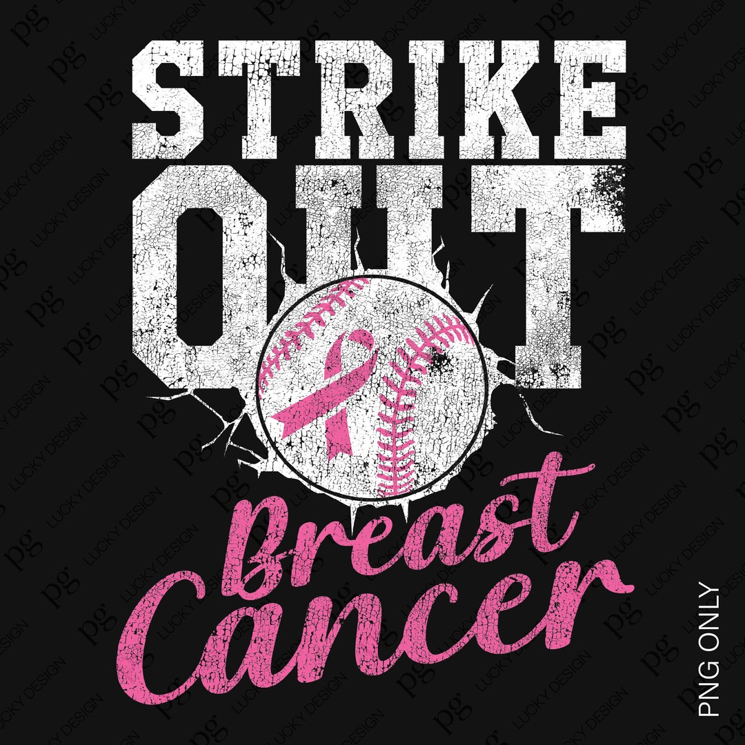 Baseball Strike Out Breast Cancer Png, Breast Cancer Awareness, Baseball Cancer Pink Ribbon ...