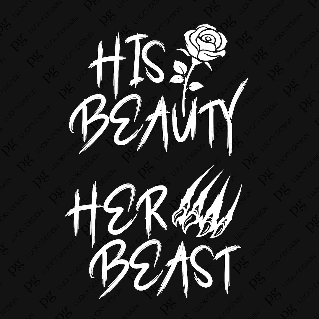 His Beauty Svg Png, Her Beast Svg Png, Couples Matching Halloween Svg ...