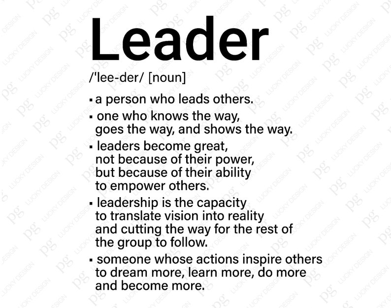 Leader Definition Svg Boss Definition Svg Proud Leader - Etsy