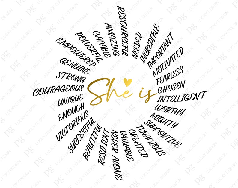 She is Svg Png Affirmation Sun Svg Positive Inspirational - Etsy