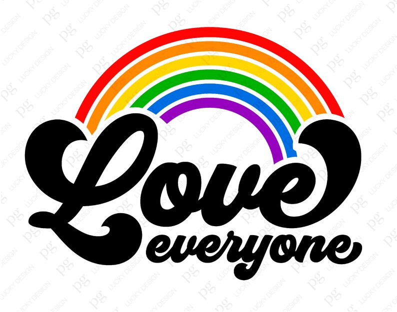Love Everyone Svg Png, Be Kind Svg, Inclusion Matter Svg, Rainbow Svg ...