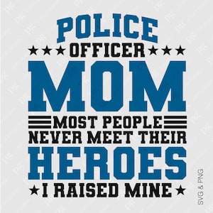2 Design Bundle Police Officer Mom Svg Png, Distressed Policeman's Mom ...