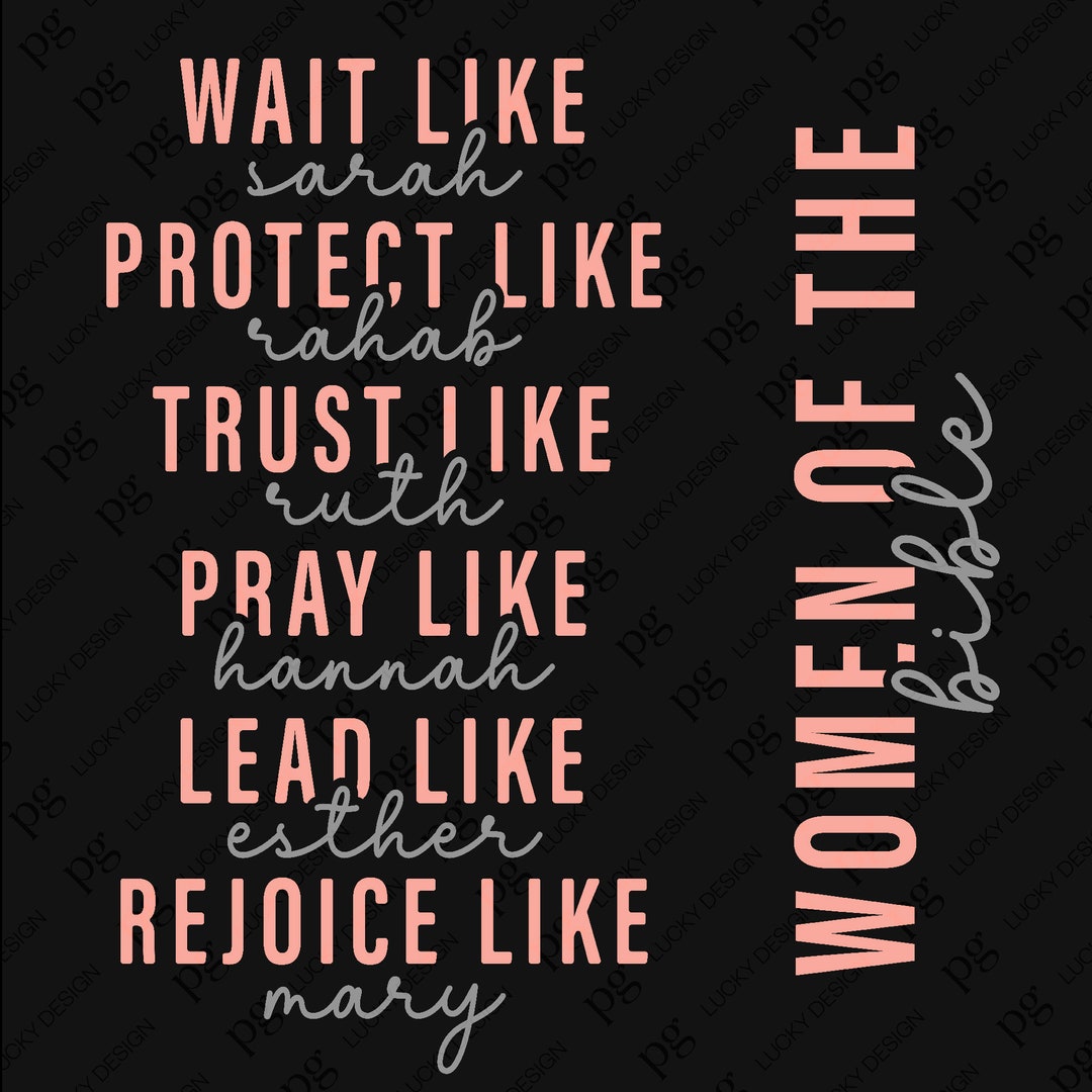 Women of the Bible Svg Png, Christian Religious Bible Verse ...