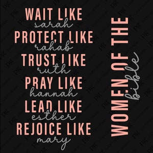 Women of the Bible Svg Png, Christian Religious Bible Verse ...