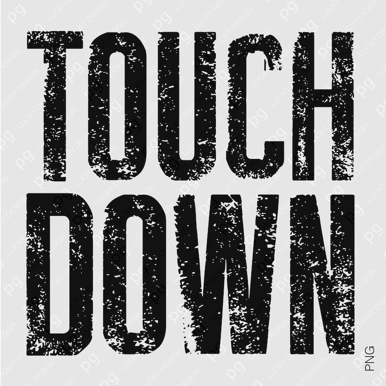Distressed Touchdown PNG: Football Game Day Sports Fan Retro Humor ...