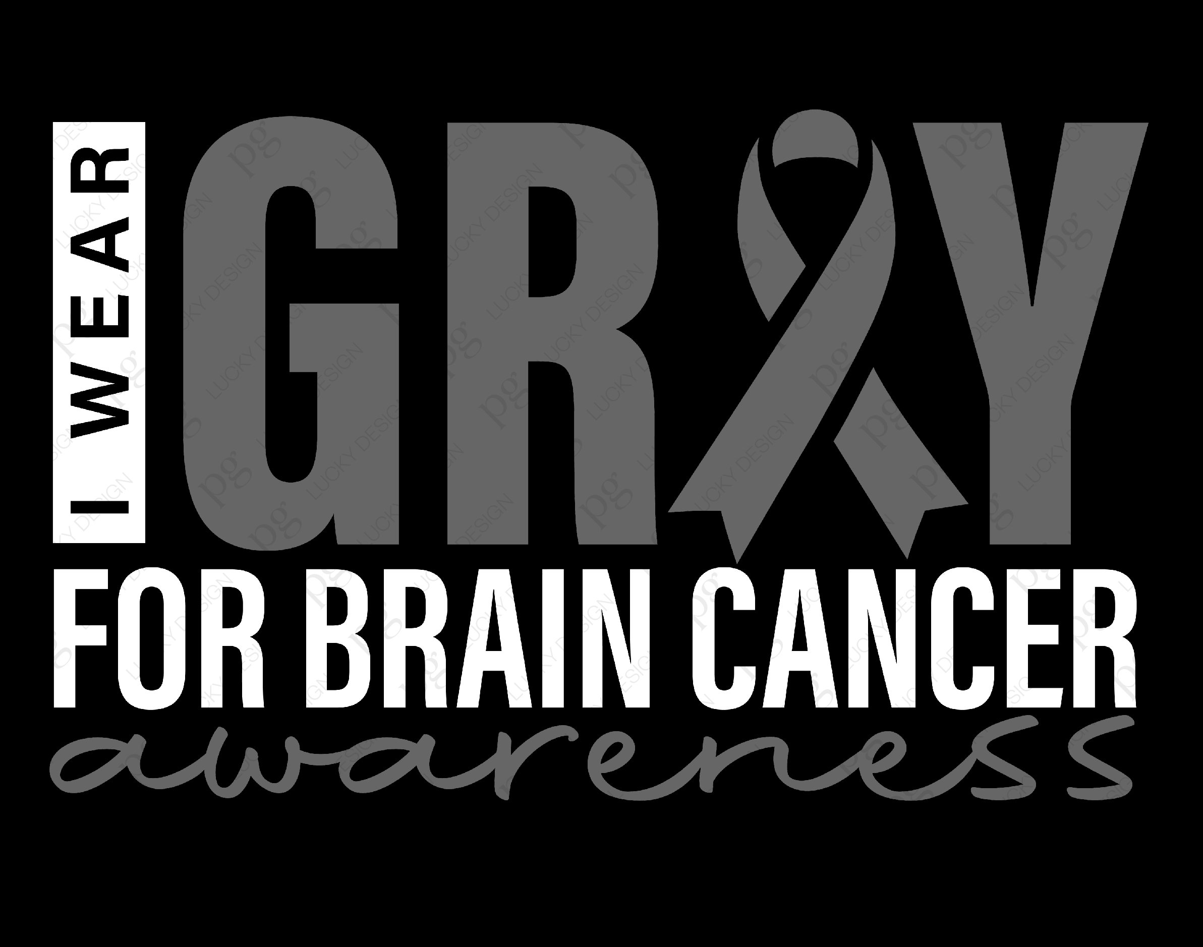I Wear Gray Svg Png Brain Cancer Awareness Svg Brain Tumor - Etsy