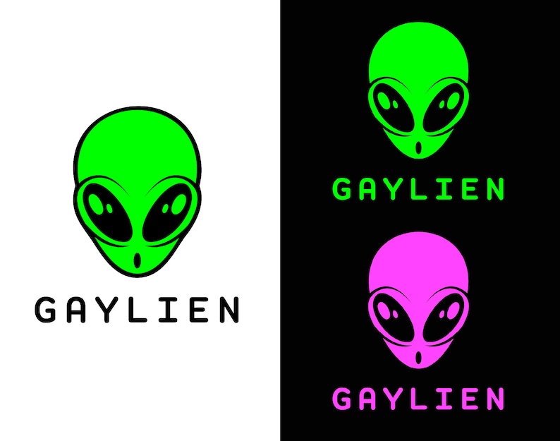 3 Bundle Gaylien Svg Funny Gaylien Gay Pride Svg Digital | Etsy