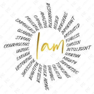 I Am Svg Png, Affirmation Sun Svg, Positive Inspirational Motivational ...