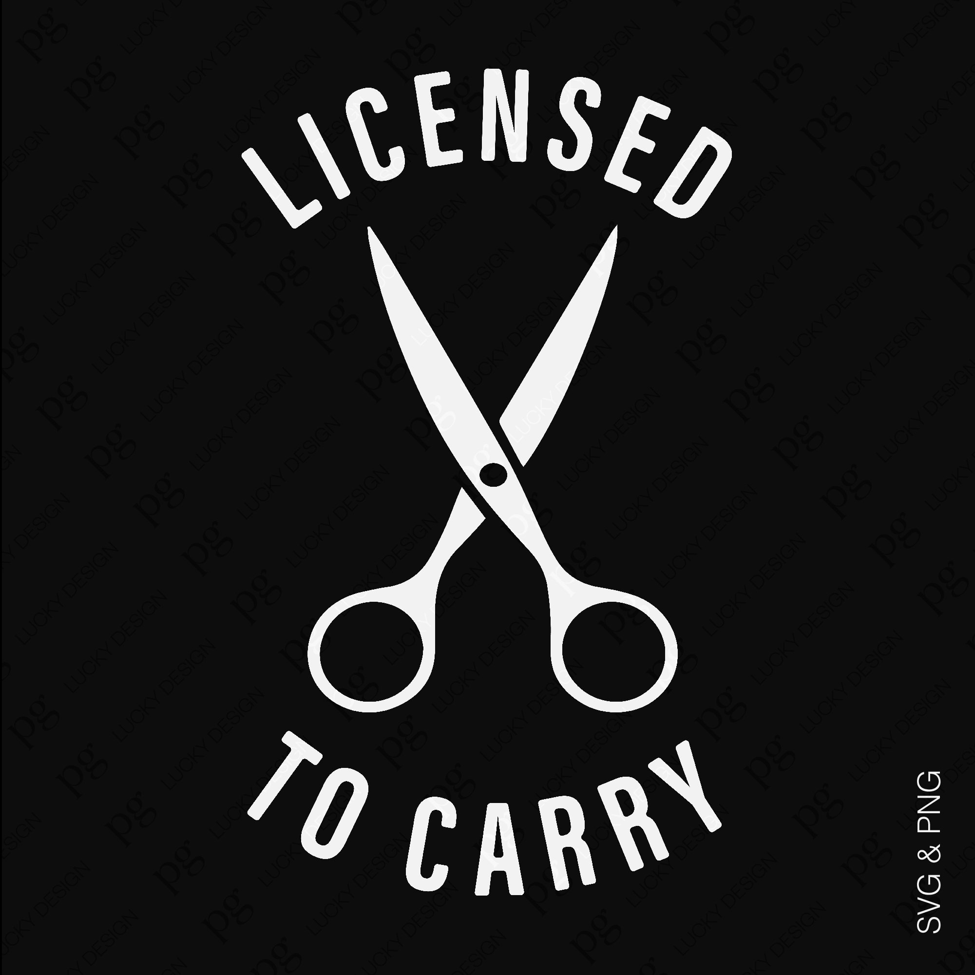 License to Carry Svg PNG, Funny Hair Stylist Svg, Cosmetology Student ...