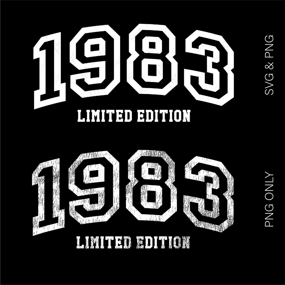 1983 Limited Edition Svg Png, 1983 Svg, 1983 Png, Birthday 1983 Png ...