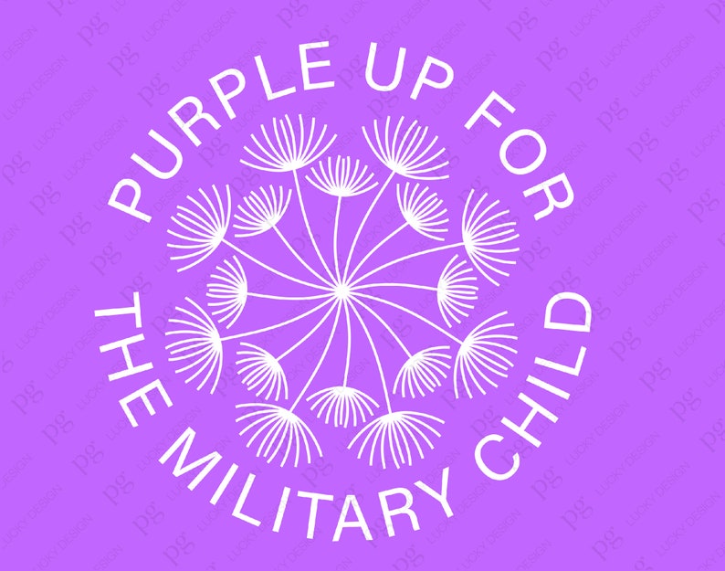 Purple up Svg Png Military Child Awareness Svg Dandelions - Etsy